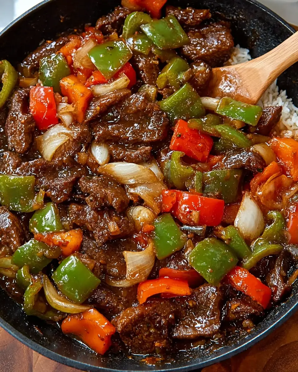 Pepper Steak with Garlic Rice • Food Lovers